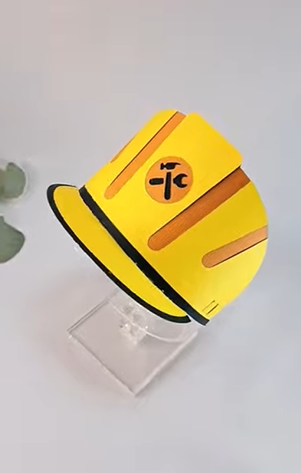 Let's make a paper Construction/Engineer's cap | Pococino Paper Craft